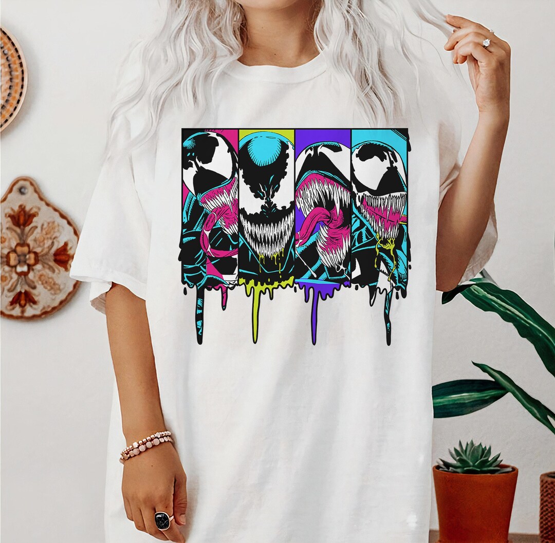 Marvel Venom Colorful Dripping Comic Panel T-shirt Disneyland - Etsy