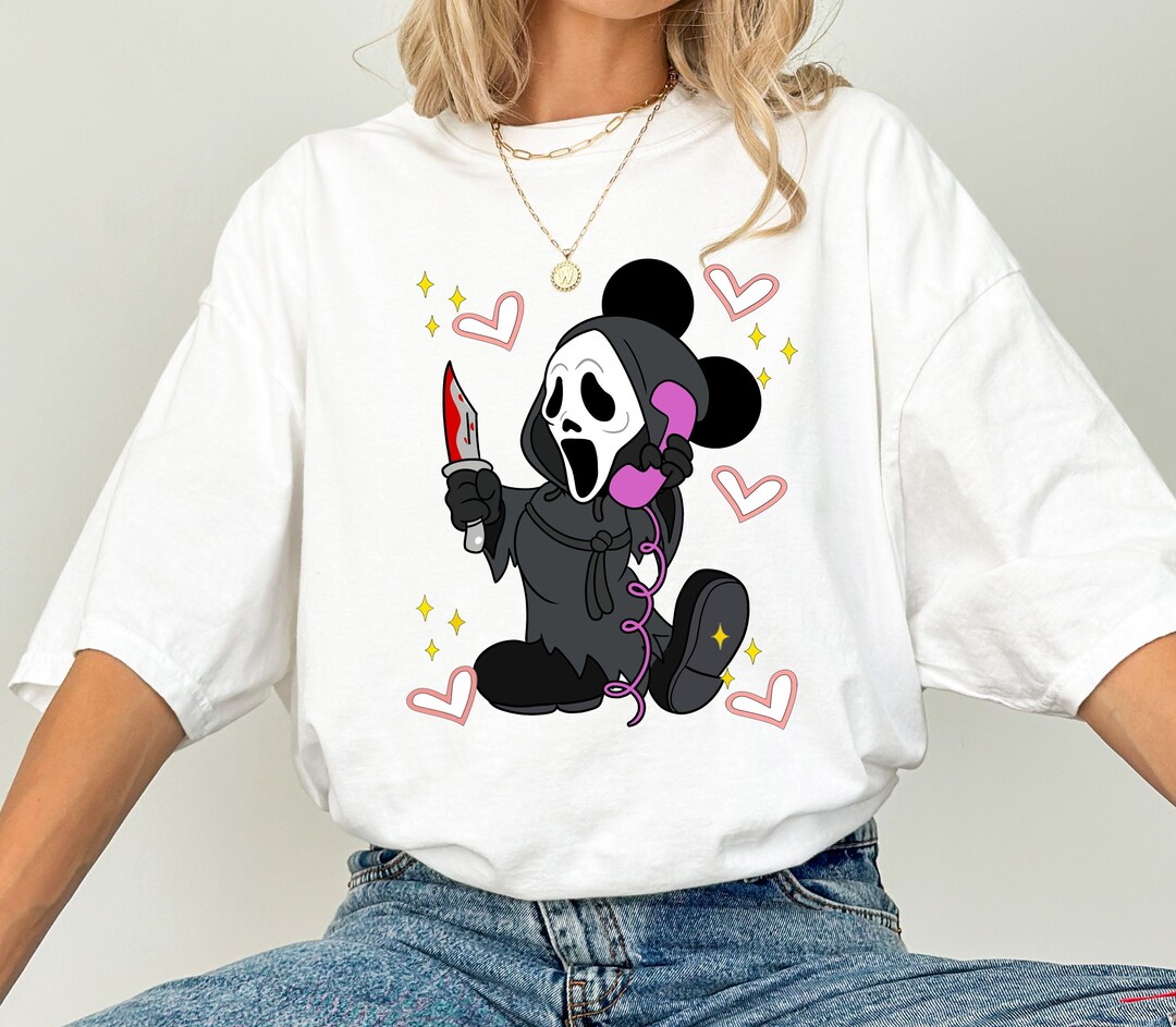 Disney Mickey Scream No You Hang up Halloween Shirt, Scream Ghostface ...