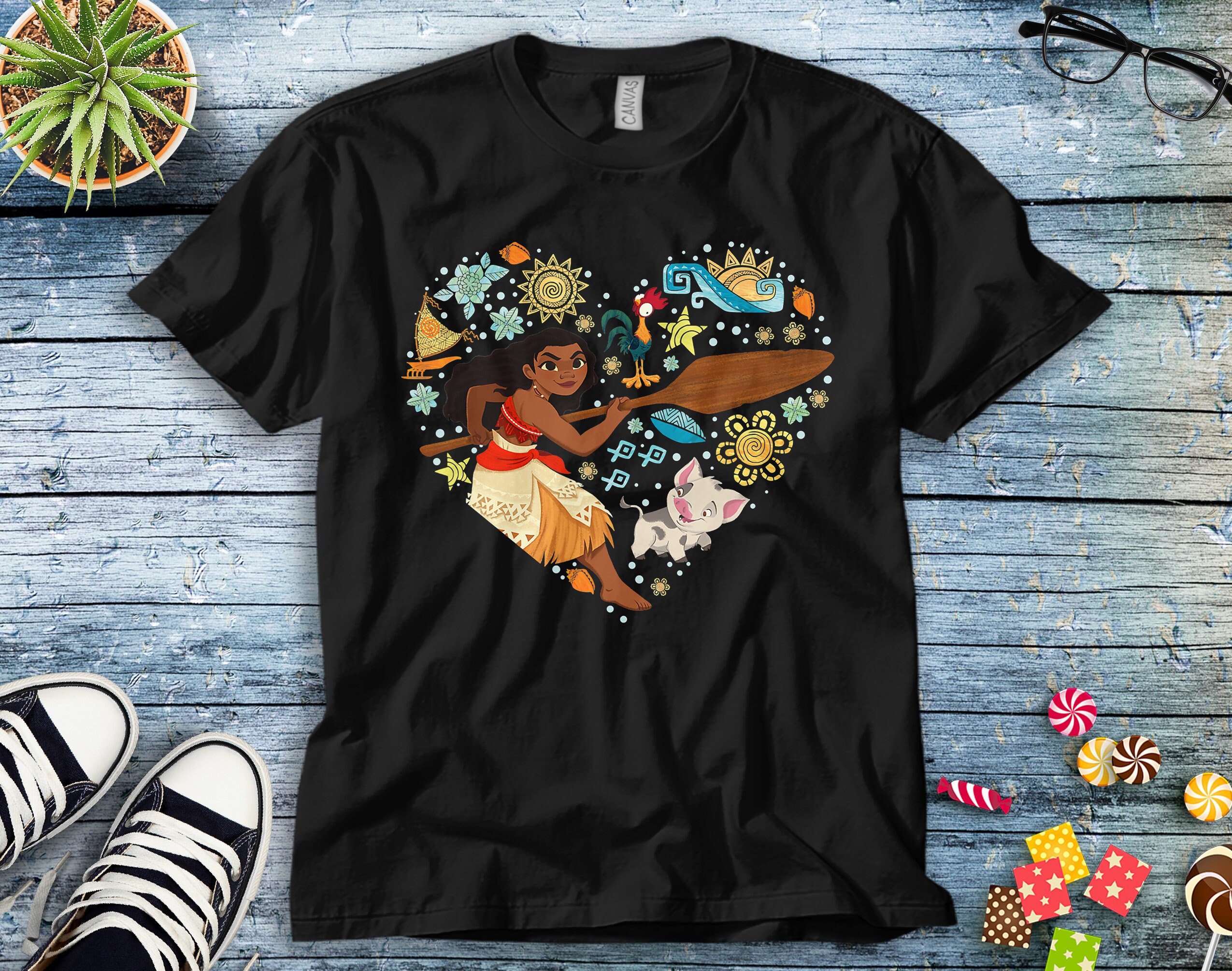 Disney Princess Moana Hei Hei Pua Collage Heart T-shirt Unisex - Etsy