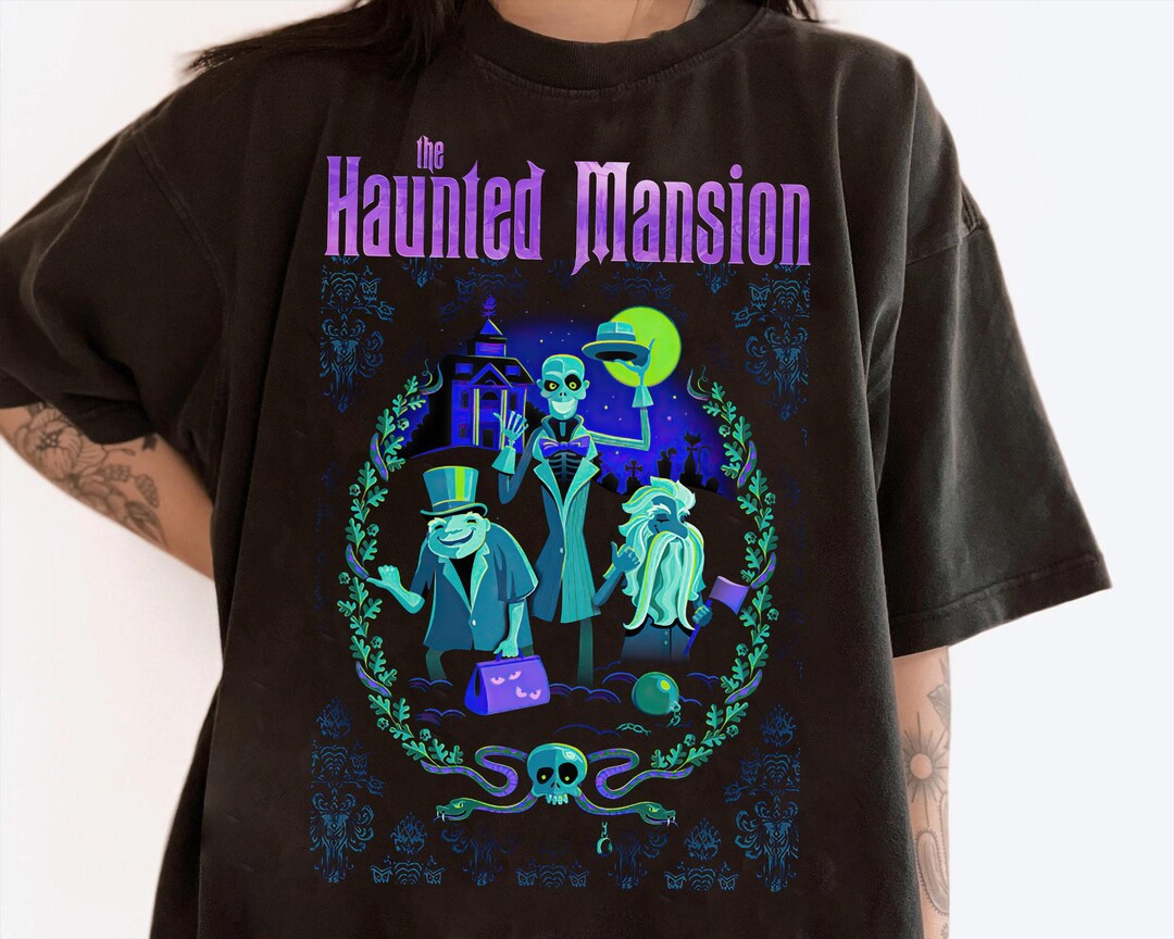 The Haunted Mansion Halloween Retro Shirt, Hitchhiking Ghosts Tee ...