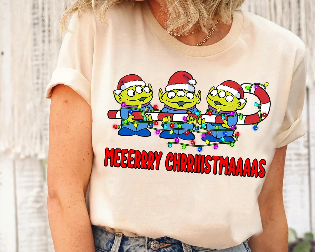 Disney Toy Story Aliens Merry Christmas Shirt, Santa Aliens Candy Cane ...