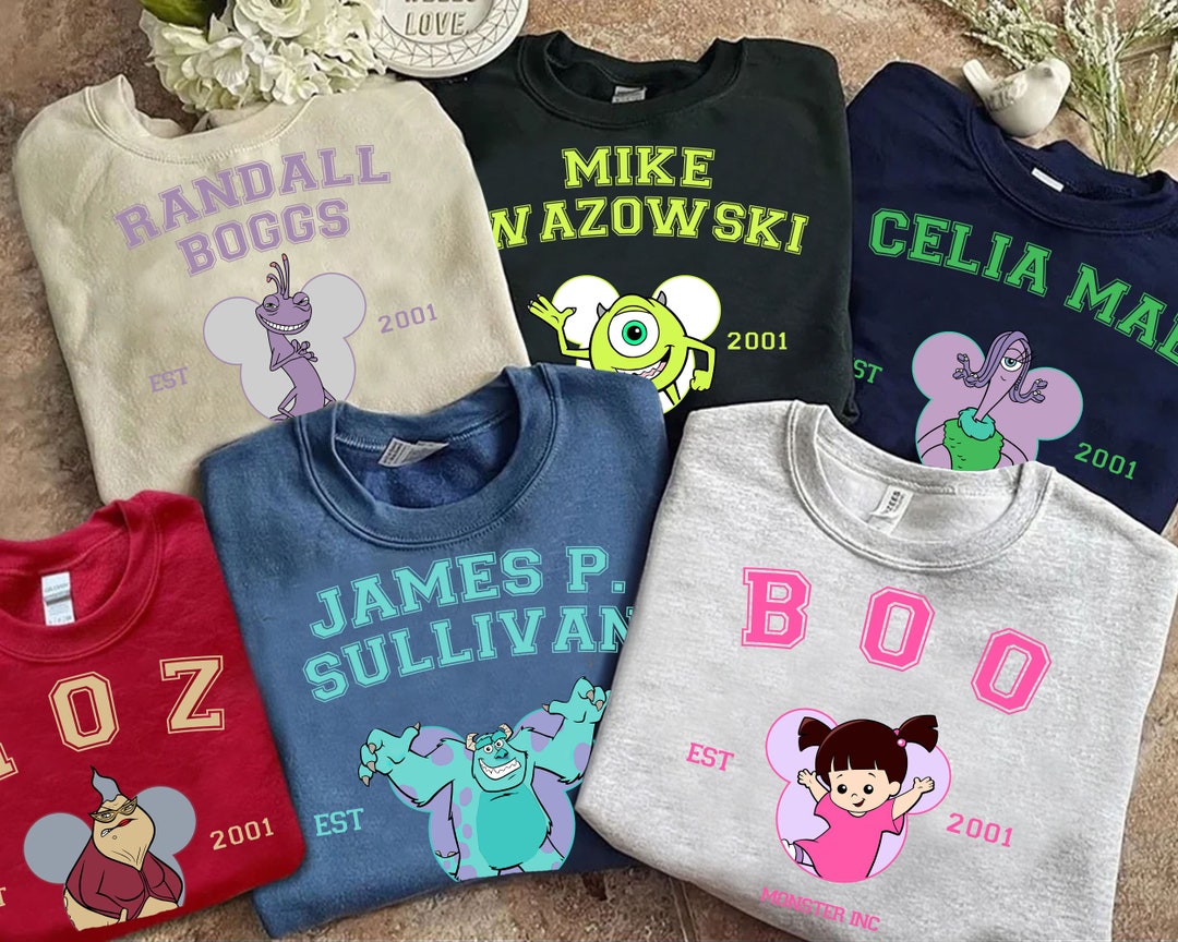 Disney Monsters Inc Est 2001 Mickey Head Portrait T-shirt, Mike, Sully ...