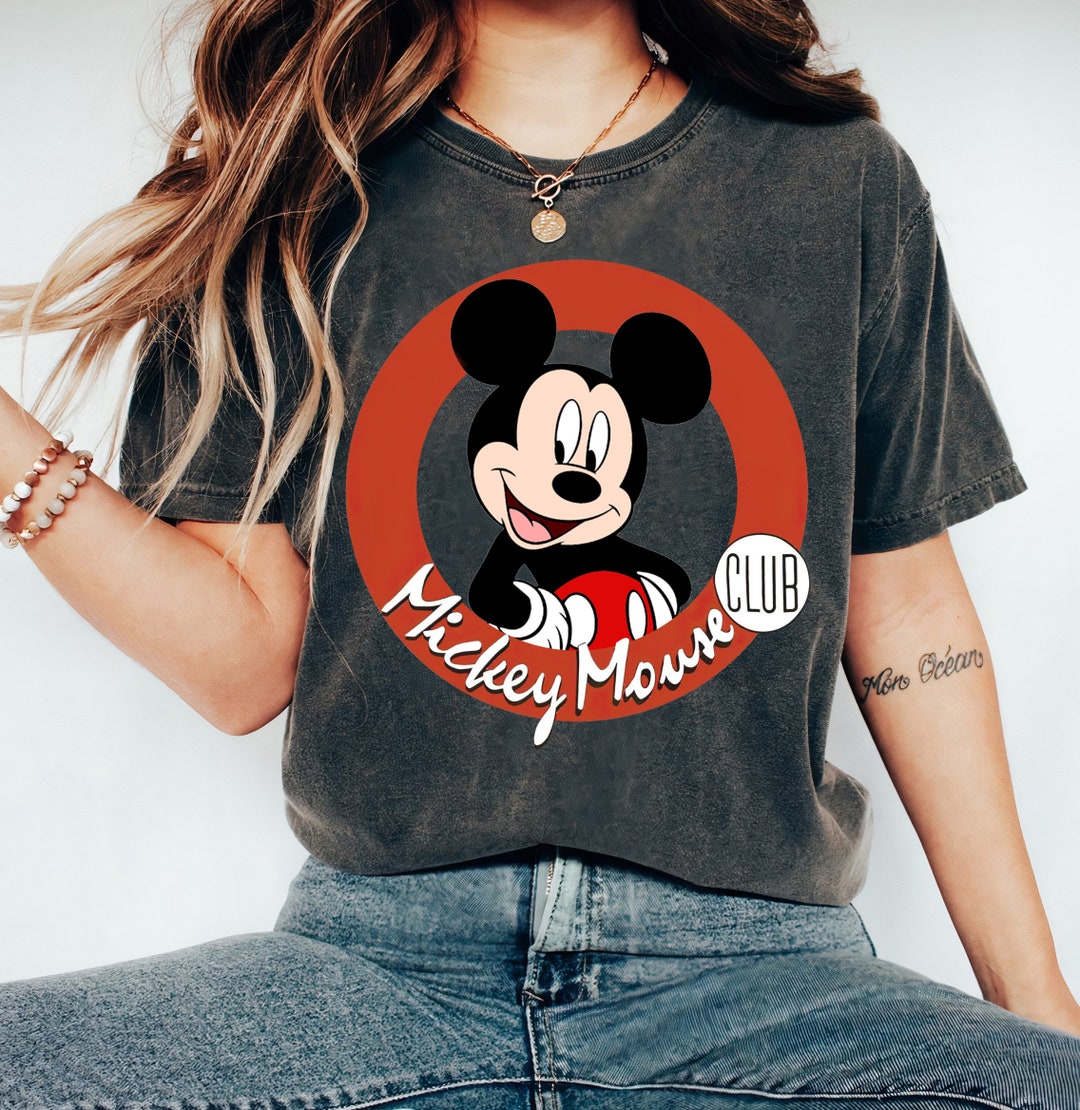 Retro Mickey Mouse Club Shirt, Mickey 1928 Steamboat Willie T-shirt ...