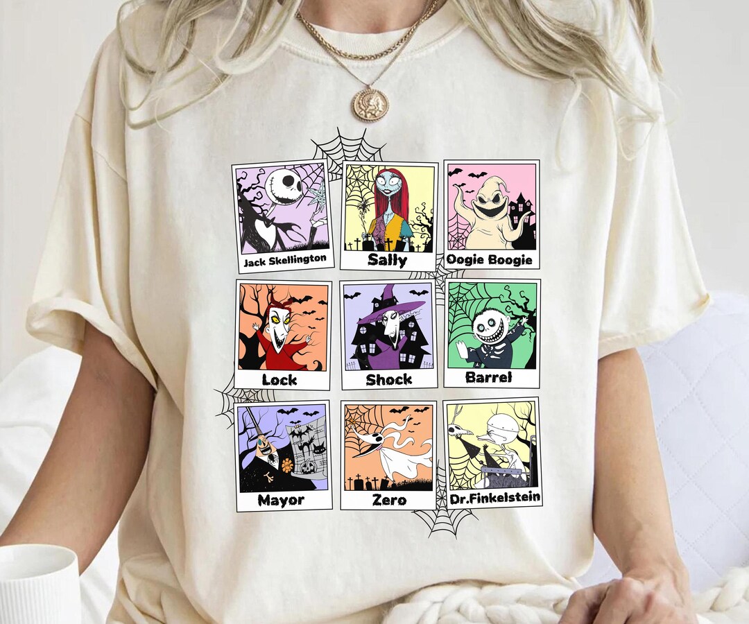 The Nightmare Before Christmas Halloween Shirt, Jack Skellington Sally ...