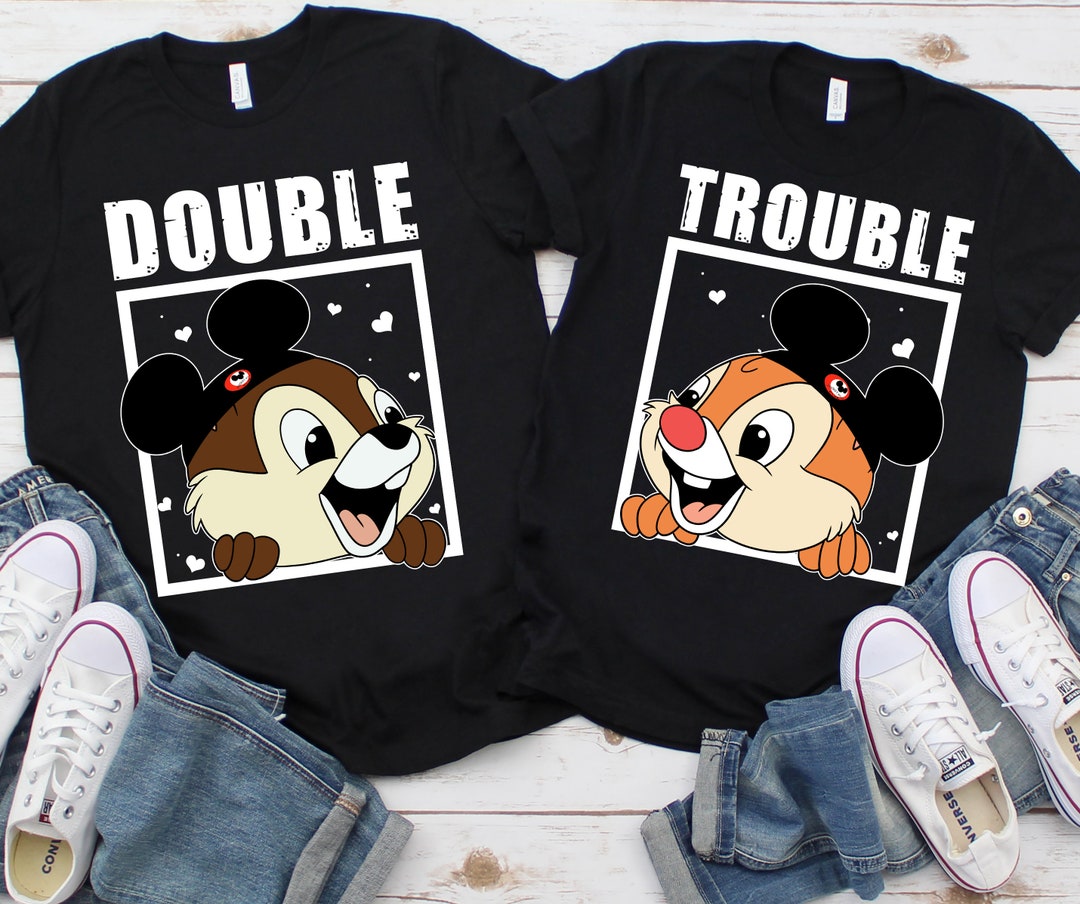 Disney Chip and Dale Double Trouble Shirts, Bff Shirts, Disney Couple ...