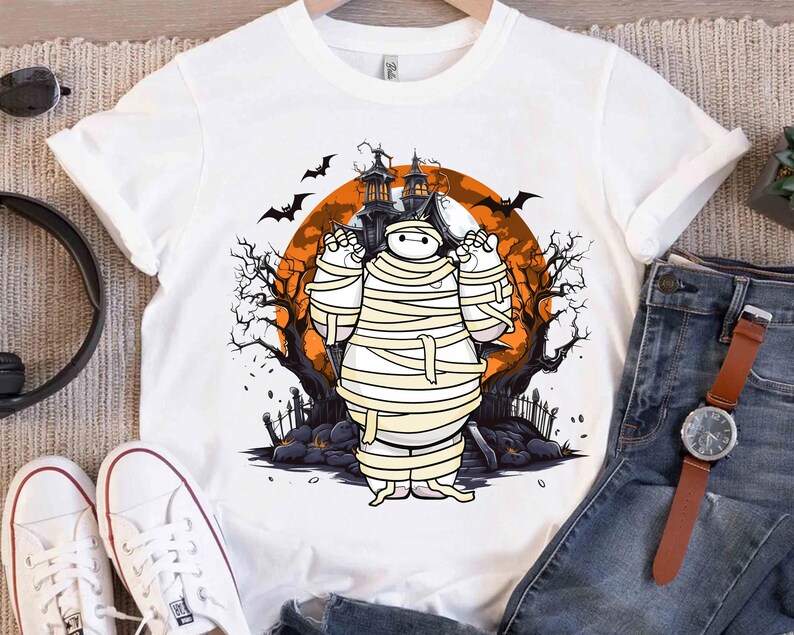 Disney Big Hero 6 Baymax Skeleton Halloween Shirts, Baymax Mummy Shirt ...