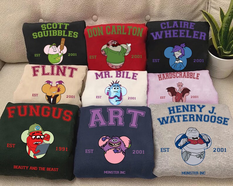 Disney Monsters Inc Est 2001 Mickey Head Portrait T-shirt, Mike, Sully ...