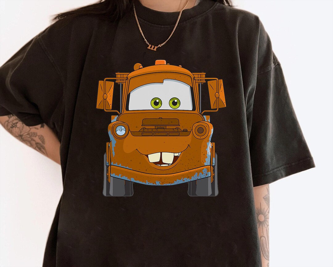 Disney Pixar Cars Mater Big Truck Face T-shirt, Cute Tow Mater Shirt ...