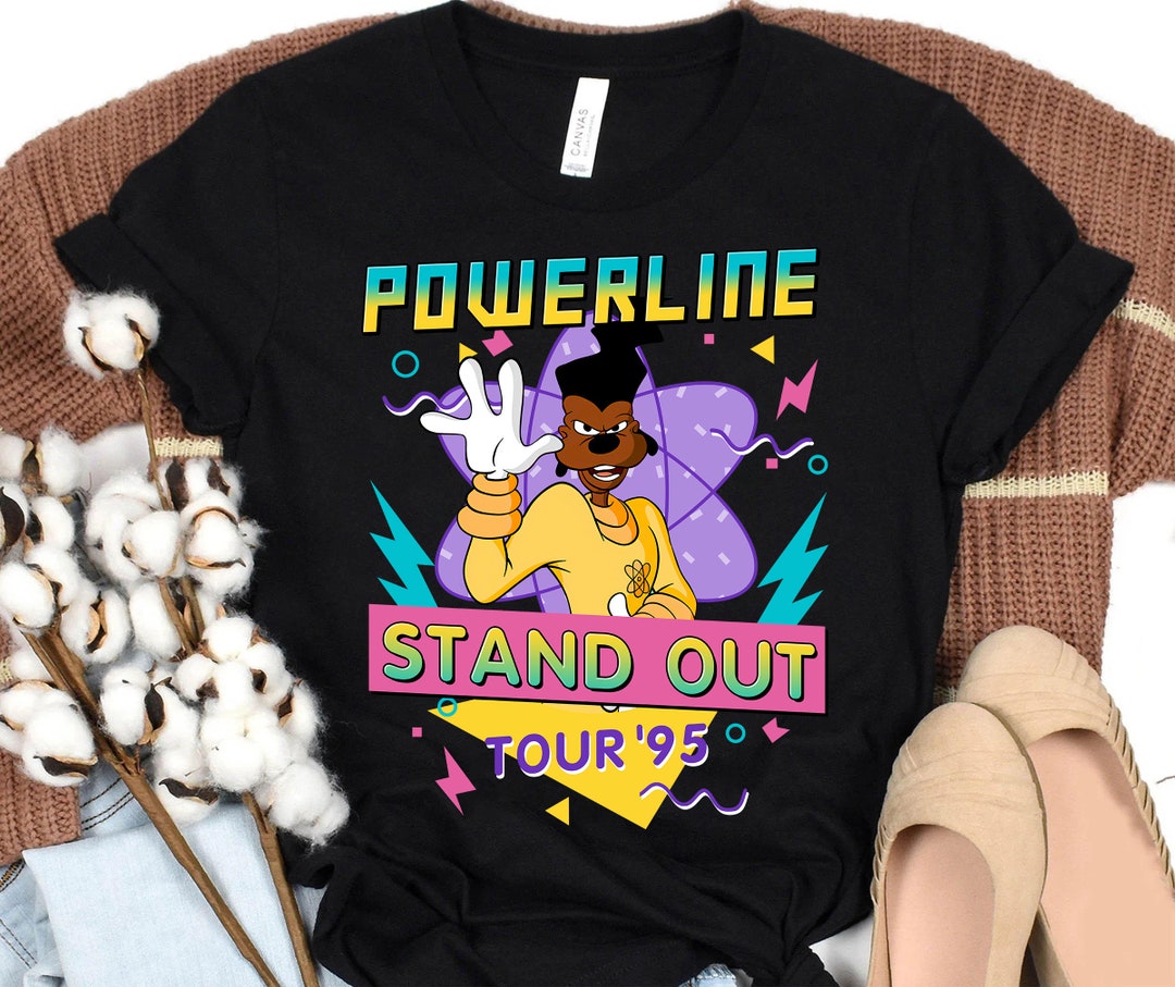 Disney Powerline Stand Out World Tour 95 Shirt, Disney Vintage A Goofy ...