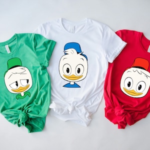 Disney Ducktales Characters Big Face Halloween Costume Shirt, Huey ...