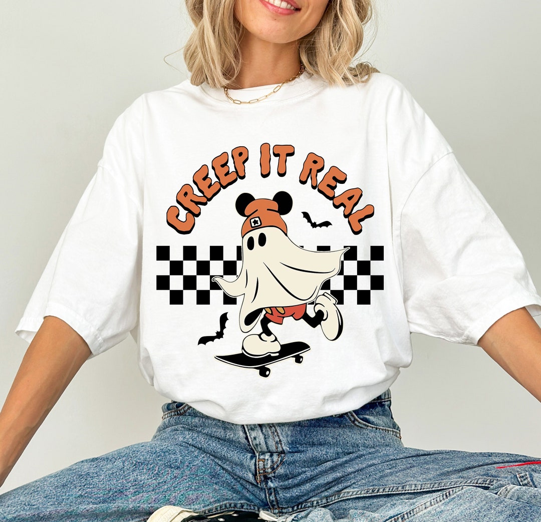Disney Creep It Real Shirt, Skateboarding Mickey Mouse Shirt, Disney ...