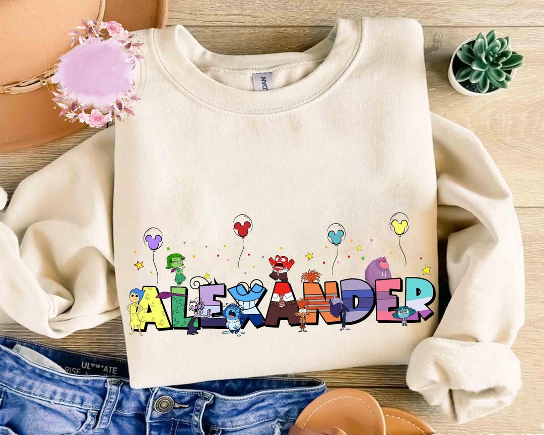 Personalized Inside Out 2 Characters Name Shirt, Custom Girl Tee, Name ...
