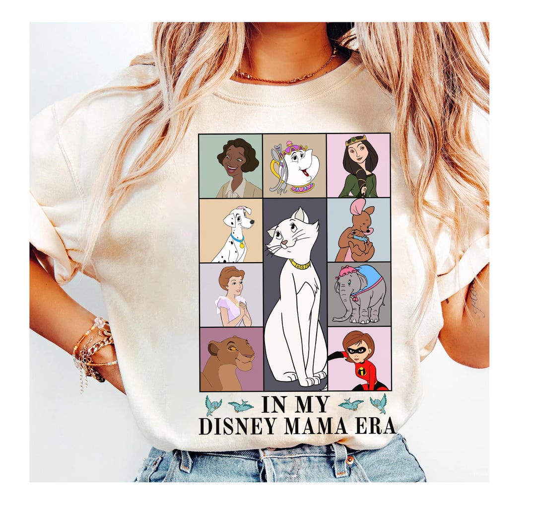 In My Disney Mama Era Shirt, Duchess Elastigirl Perdita Mrs.potts Kanga ...