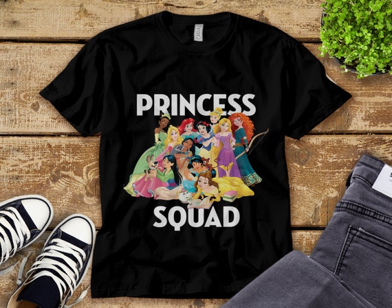 Princess Squad Disney Princess Funny Unisex Tee Adult T-shirt | Etsy