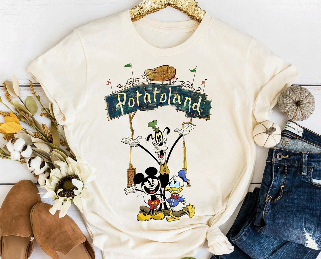 Vintage Mickey and Friends Disney Potatoland Shirt, Mickey Donald Goofy ...