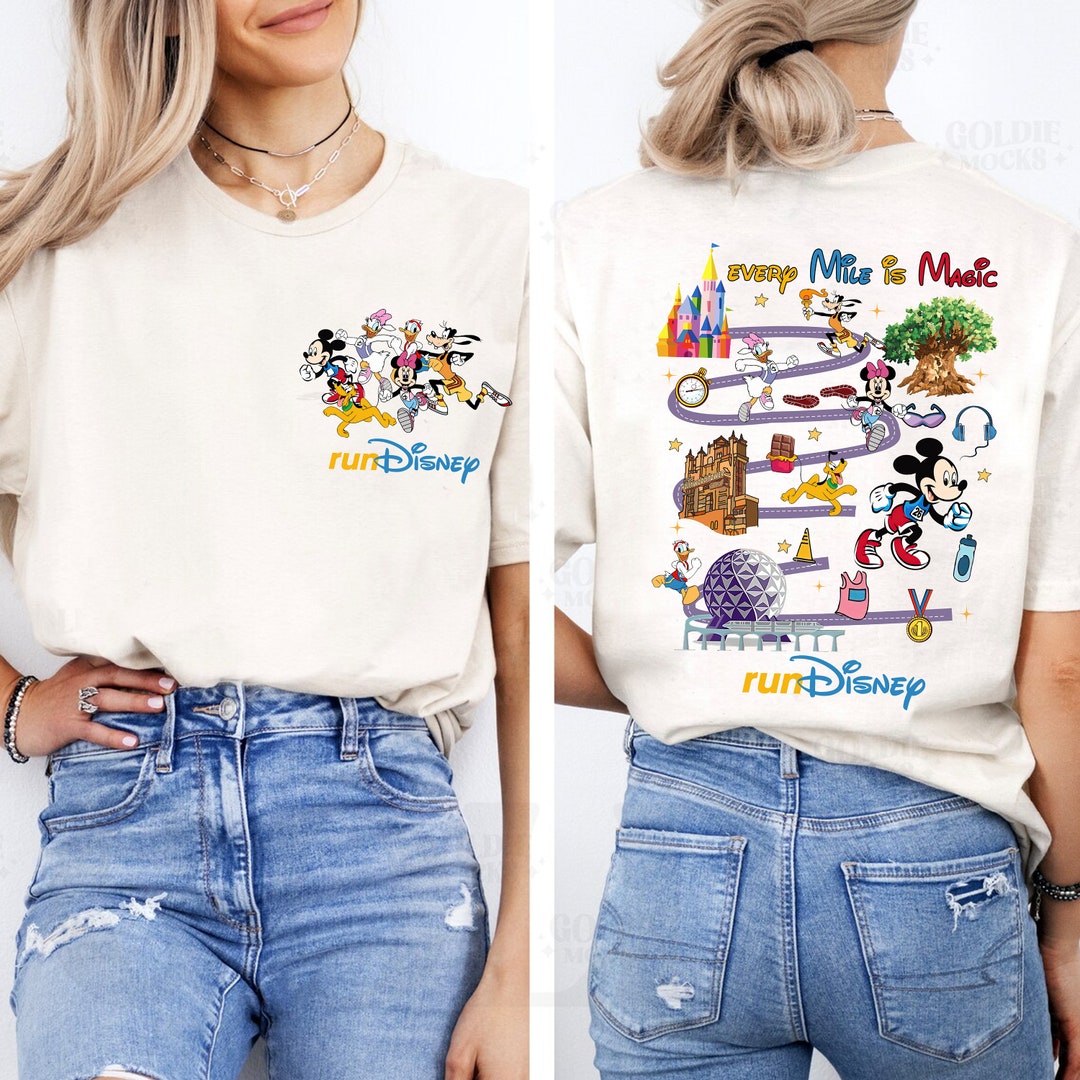 Vintage Rundisney Mickey and Friends Marathon Weekend 2024 T-shirt ...