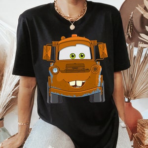 Disney Pixar Cars Mater Big Truck Face T-shirt, Cute Tow Mater Shirt ...