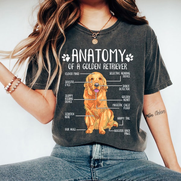 Golden Retriever Anatomy Shirt - Etsy