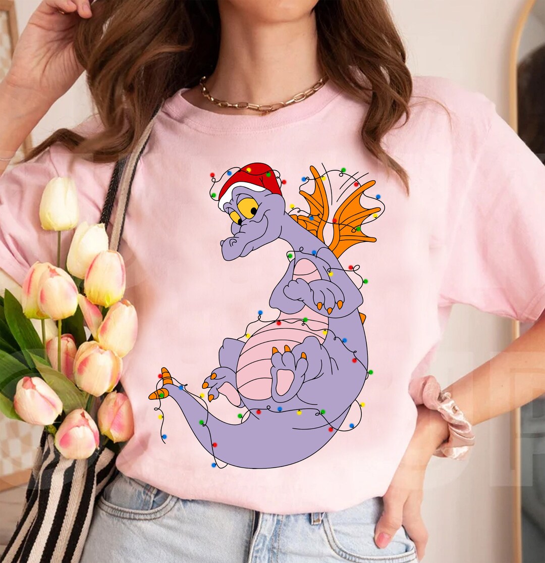 Disney Figment Christmas Lights Epcot Shirt Cute Santa - Etsy
