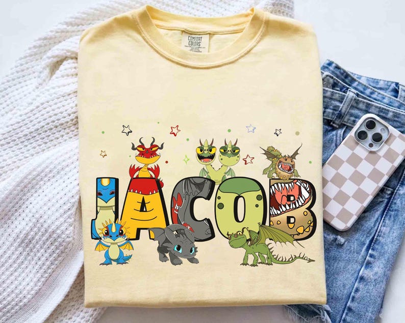 Personalized How to Train Your Dragon Character Shirt, Toothless Light ...