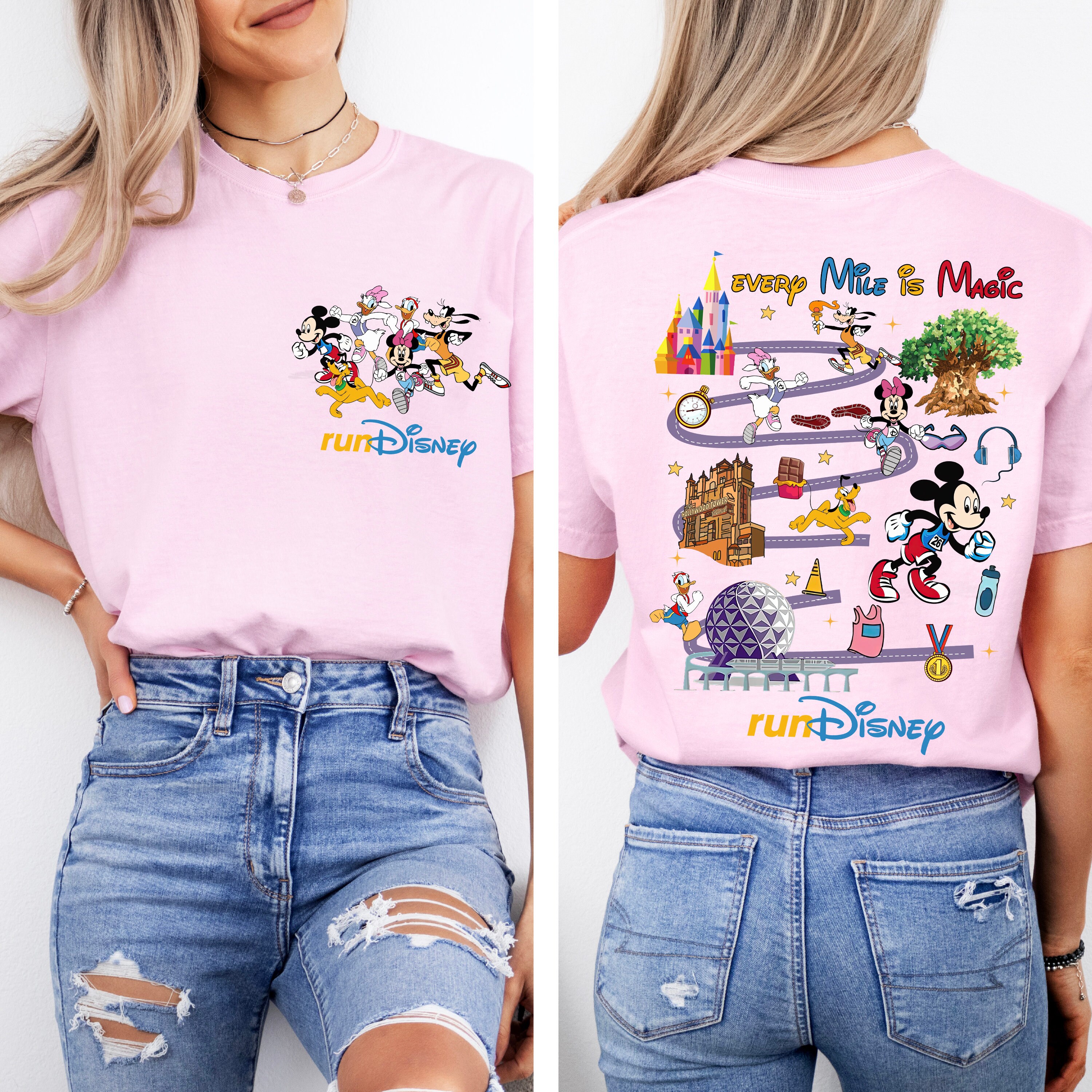 Vintage Rundisney Mickey and Friends Marathon Weekend 2026 T-shirt ...