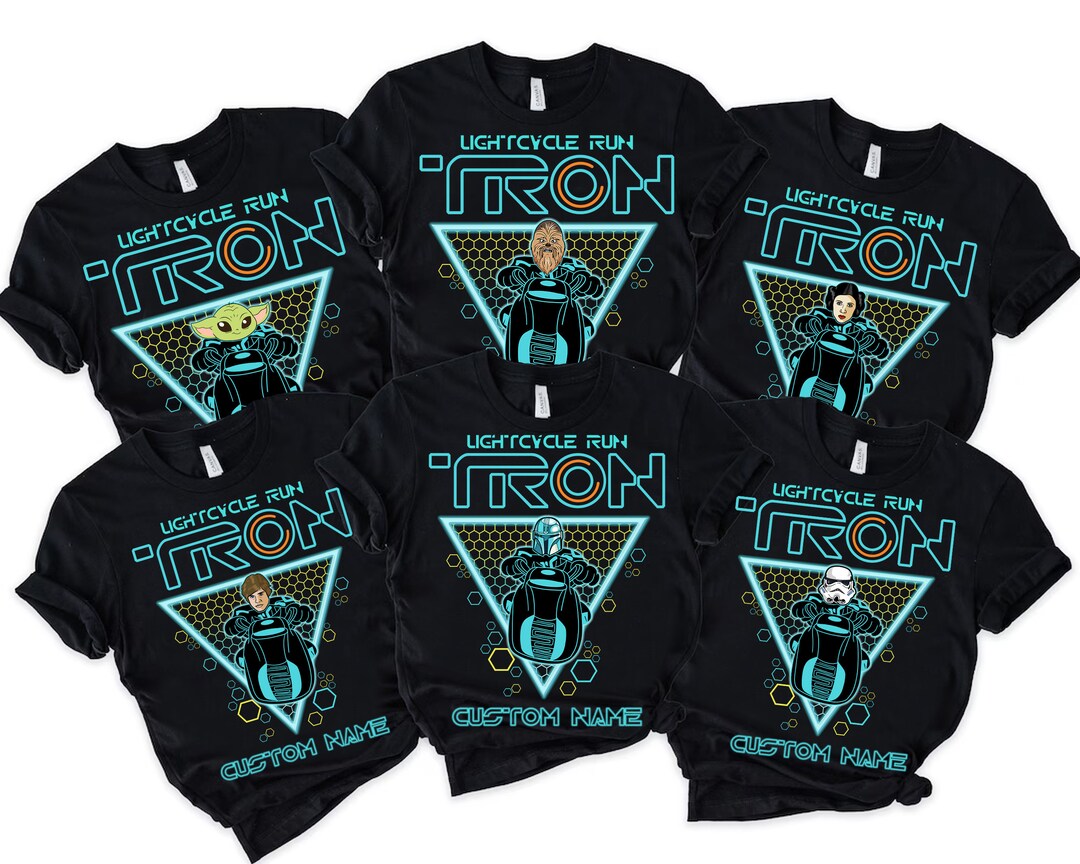 Personalized Star Wars Tron Lightcycle Run Ride Shirt, Custom Star Wars Mickey Tron Bike ...