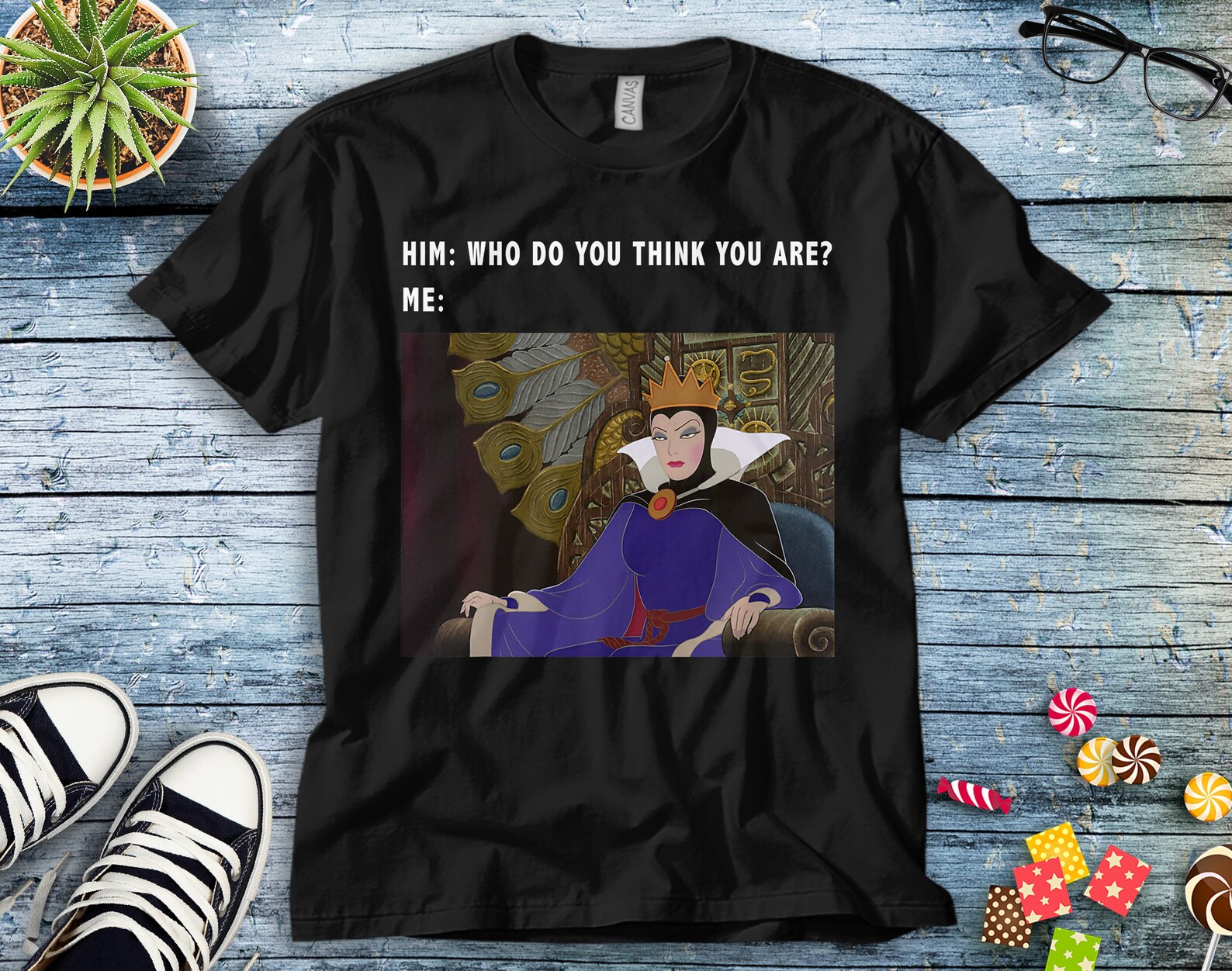 Disney Villains Evil Queen Meme T-shirt Snow White and Seven - Etsy