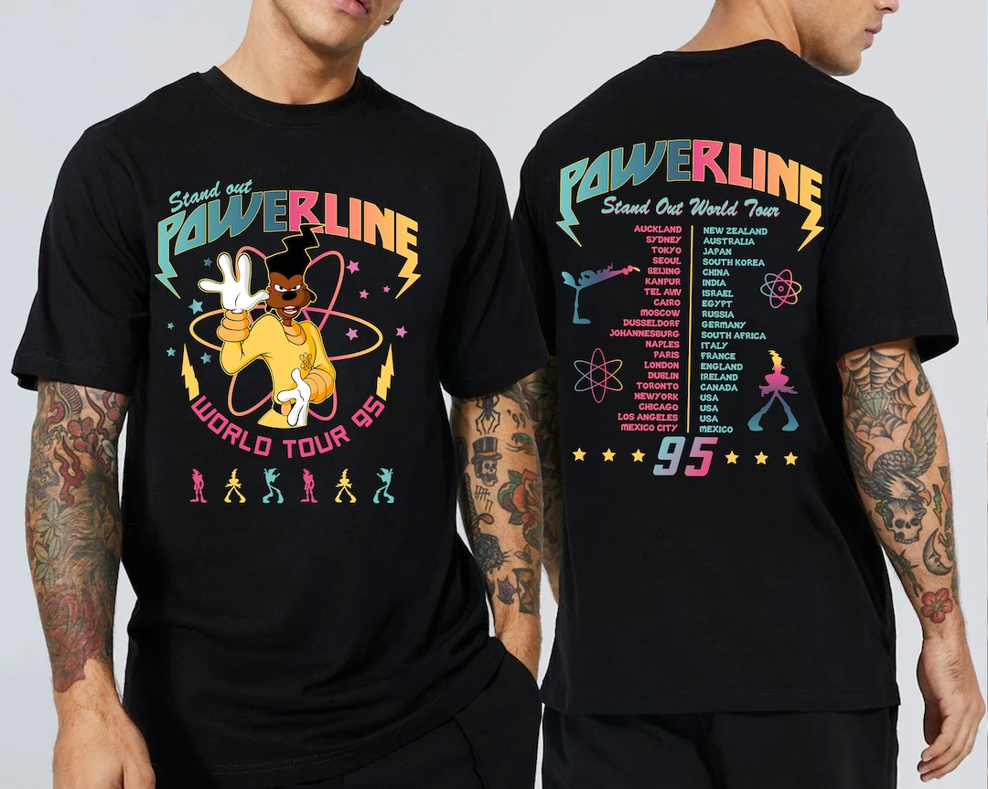 Retro Disney Powerline Stand Out World Tour 95 Shirt, Disney Vintage A ...