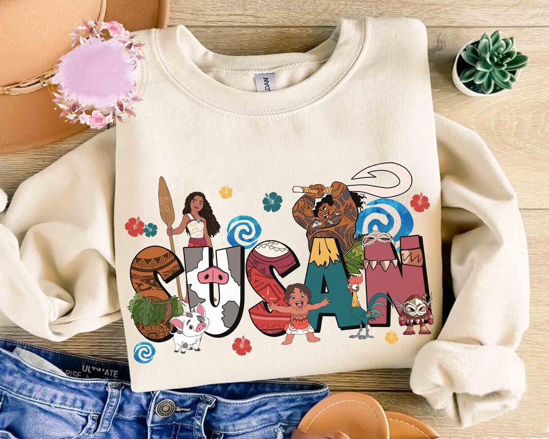Personalized Moana Characters Shirt, Personalized Maui Moana Hei Hei ...