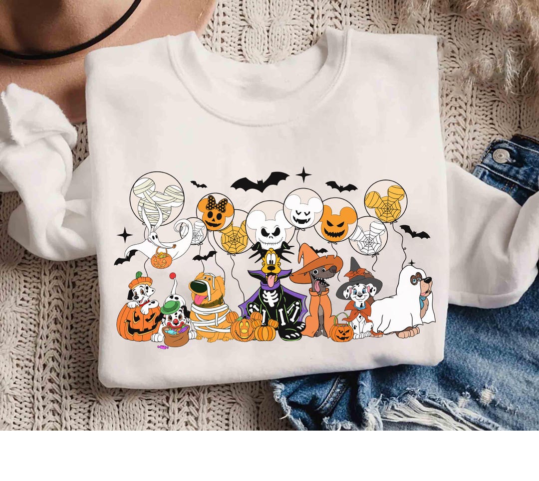 Disney Dog Ghost and Witch Halloween Shirt, Lady and the Tramp, Bolt ...