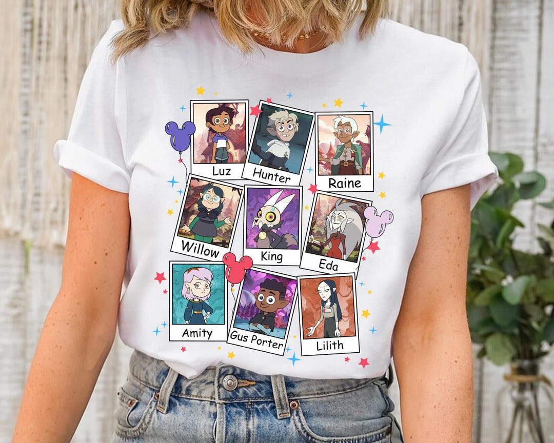 Disney the Owl House Characters Photos Book Shirt, Owl House Hexside ...