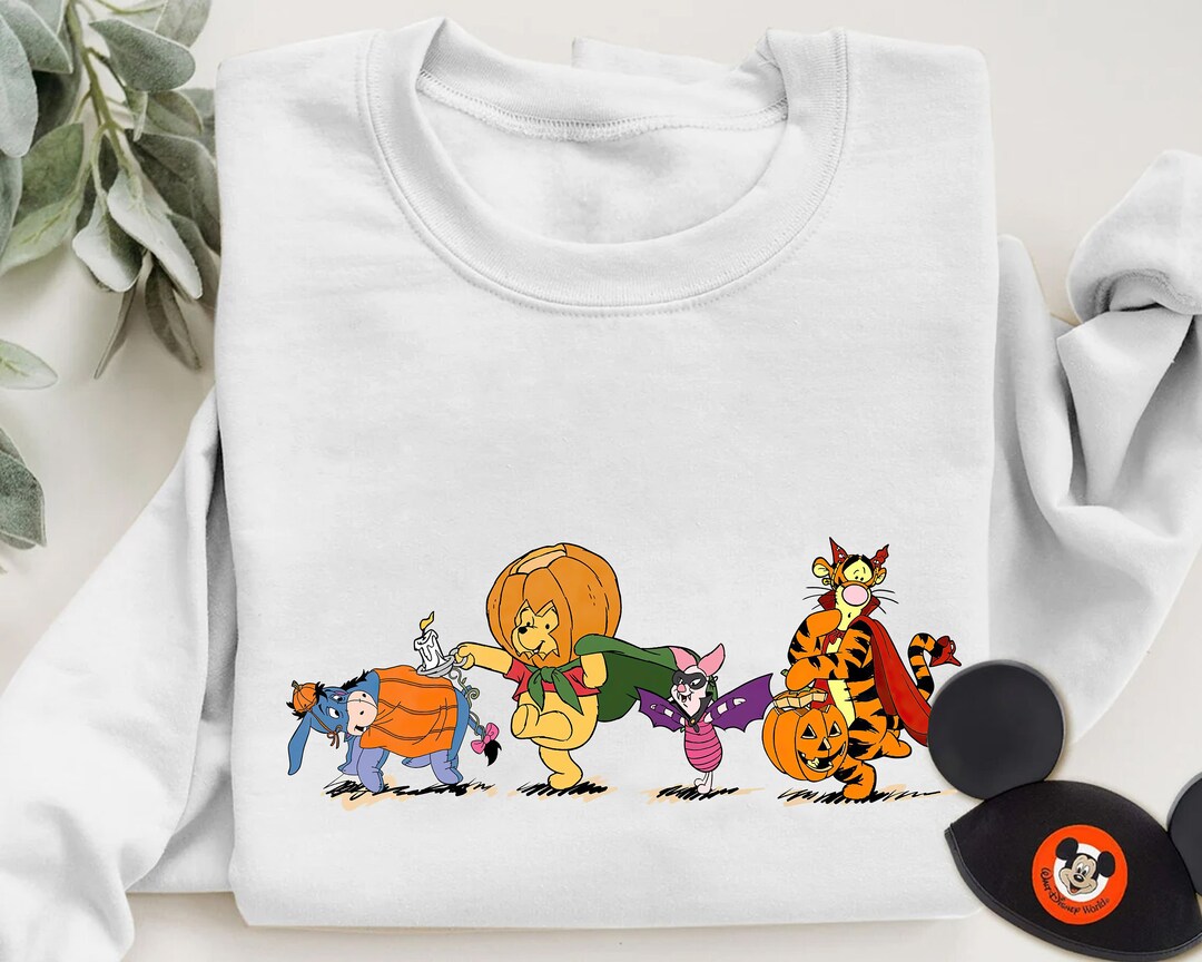 Retro Disney Winnie the Pooh Mummy Witch Halloween Shirt, Pooh Tigger ...