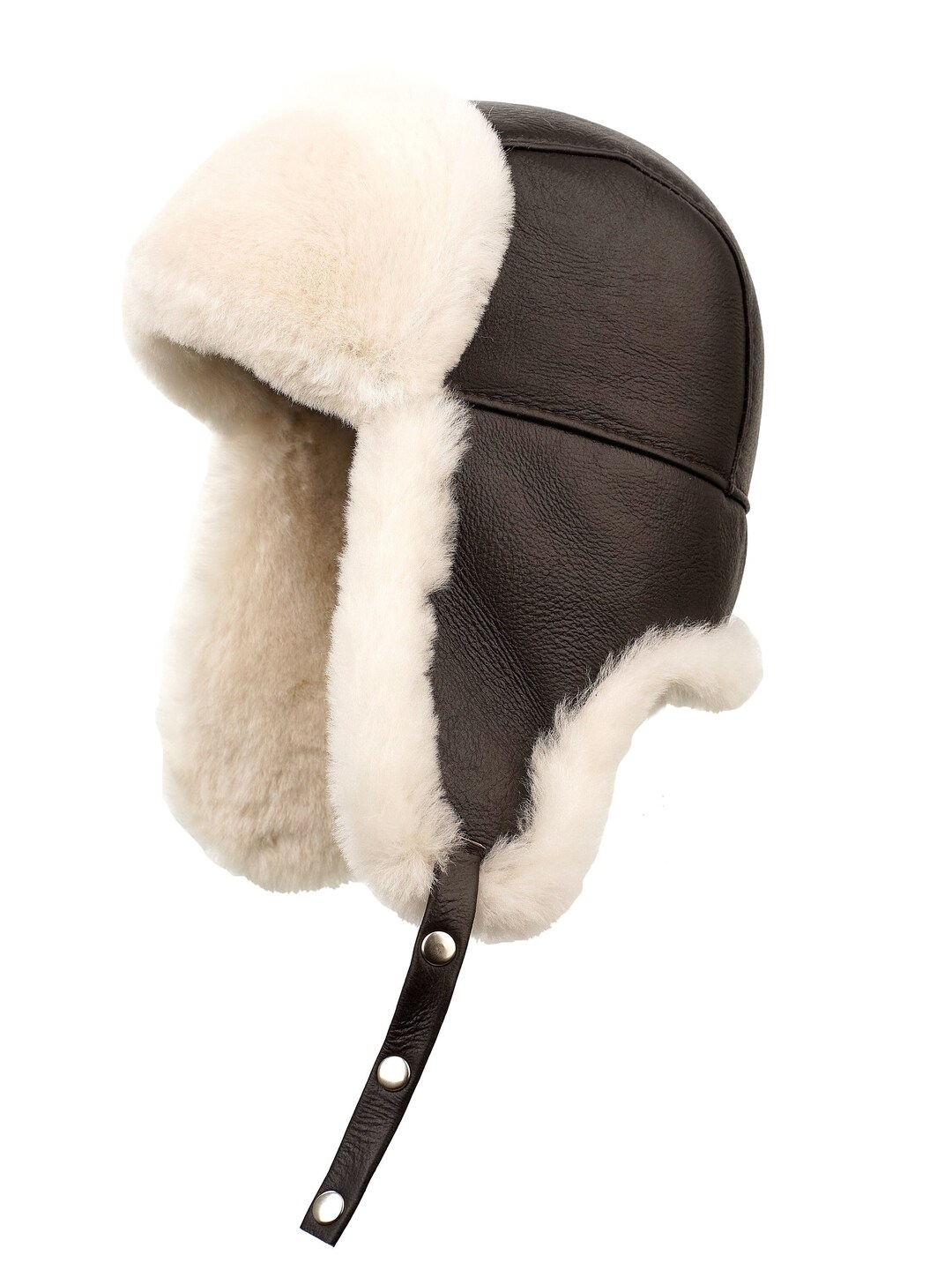 Hat Ushanka Leather Trapper Hat Bomber Chapka Earflap Winter Cap - Etsy
