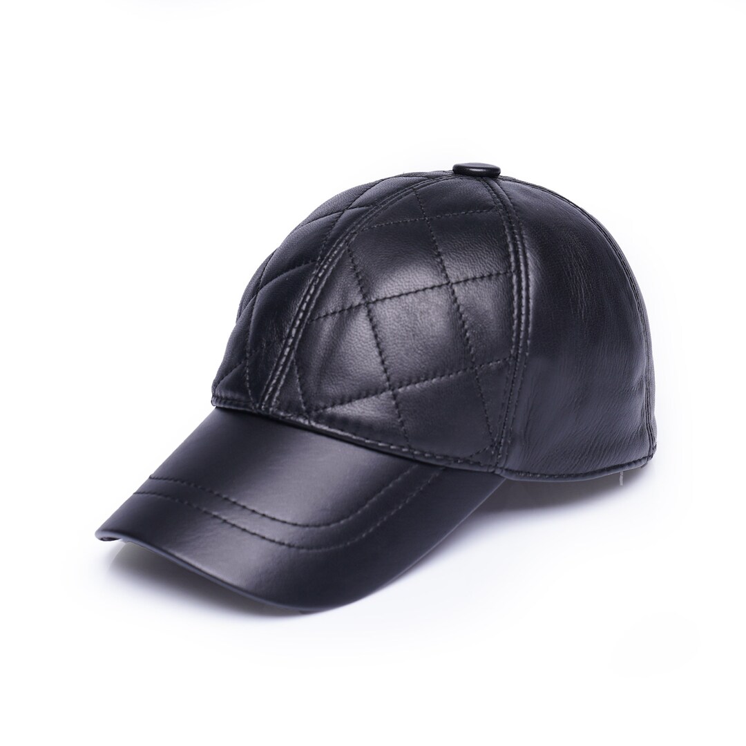 Baseball Hat Leather Velcro Trucker Cap Adjustable Classic Referee Cap ...