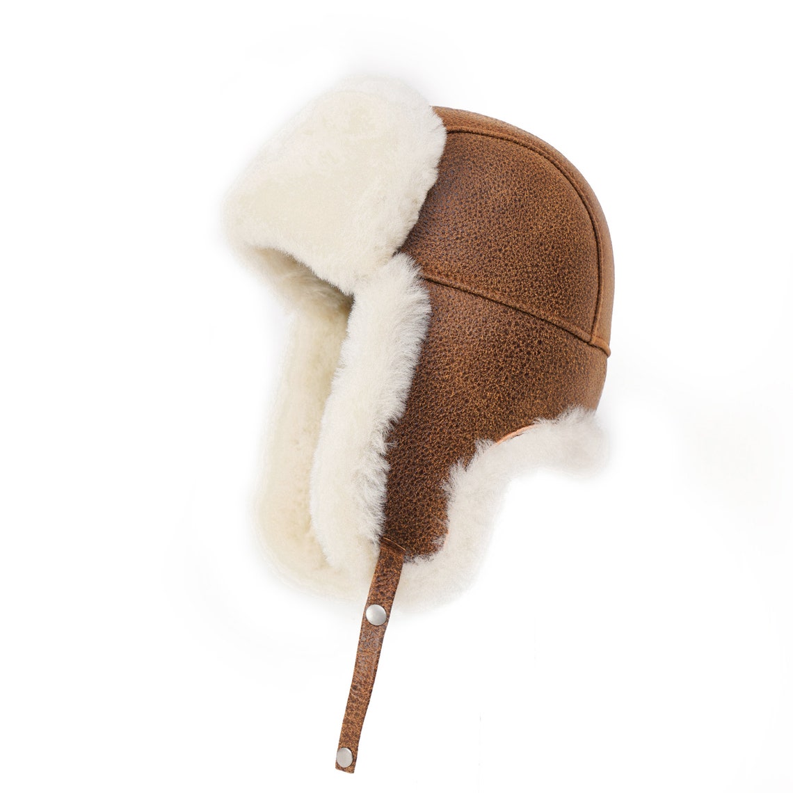 Trapper Hat Sheepskin Chapka Pilot Cap Russian Ushanka Ear - Etsy