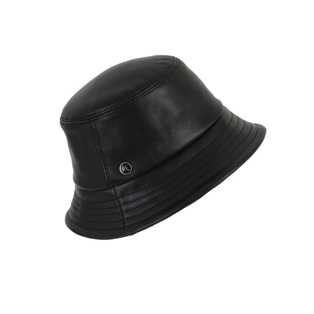 Leather Bucket Hat Women Sun Retro Hat Fashion Fisherman Fishing Cap - Etsy