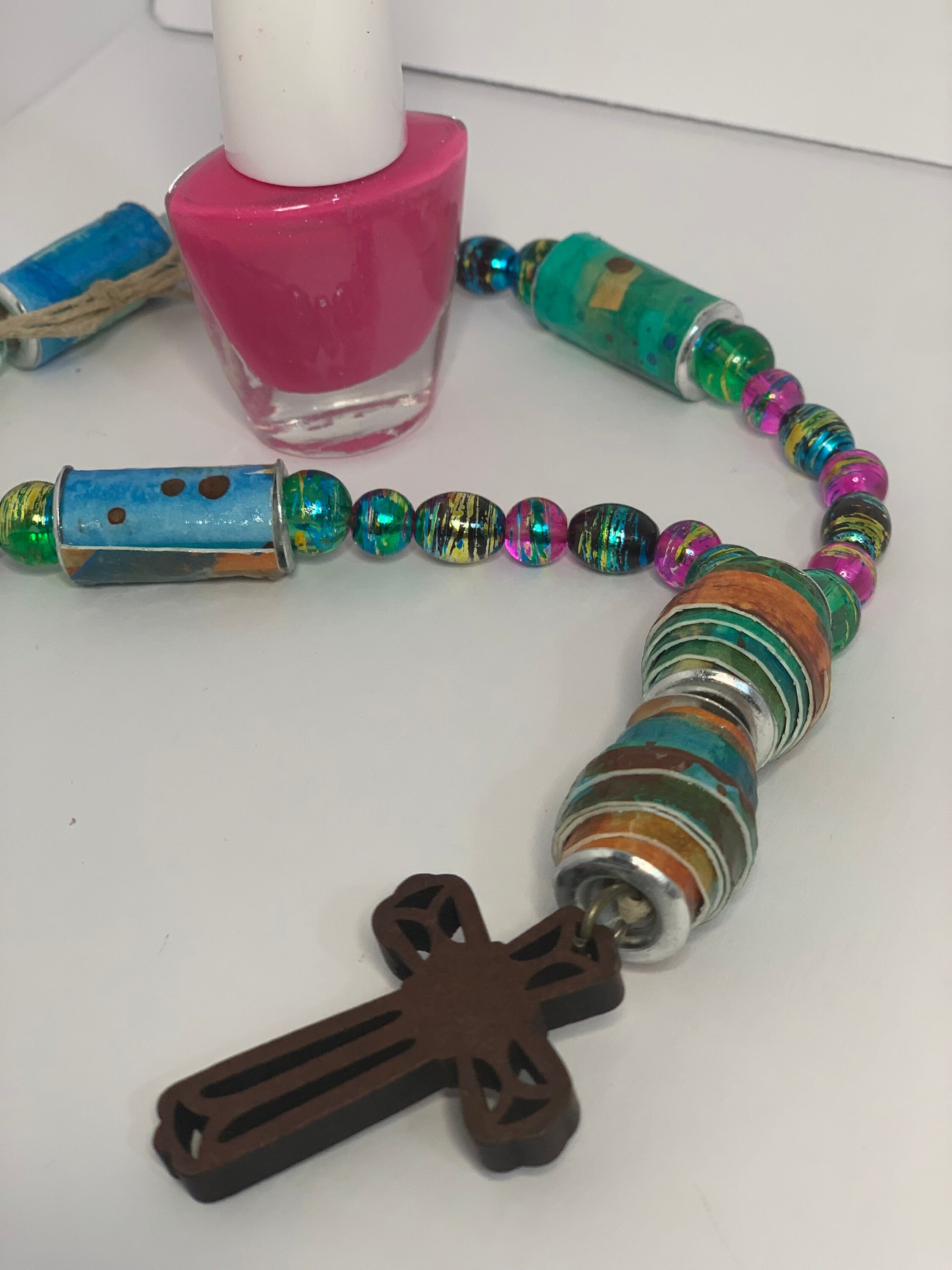 JEWEL TONE Prayer Beads, Anglican Rosary Jesus Prayer Beads Acrylic and ...