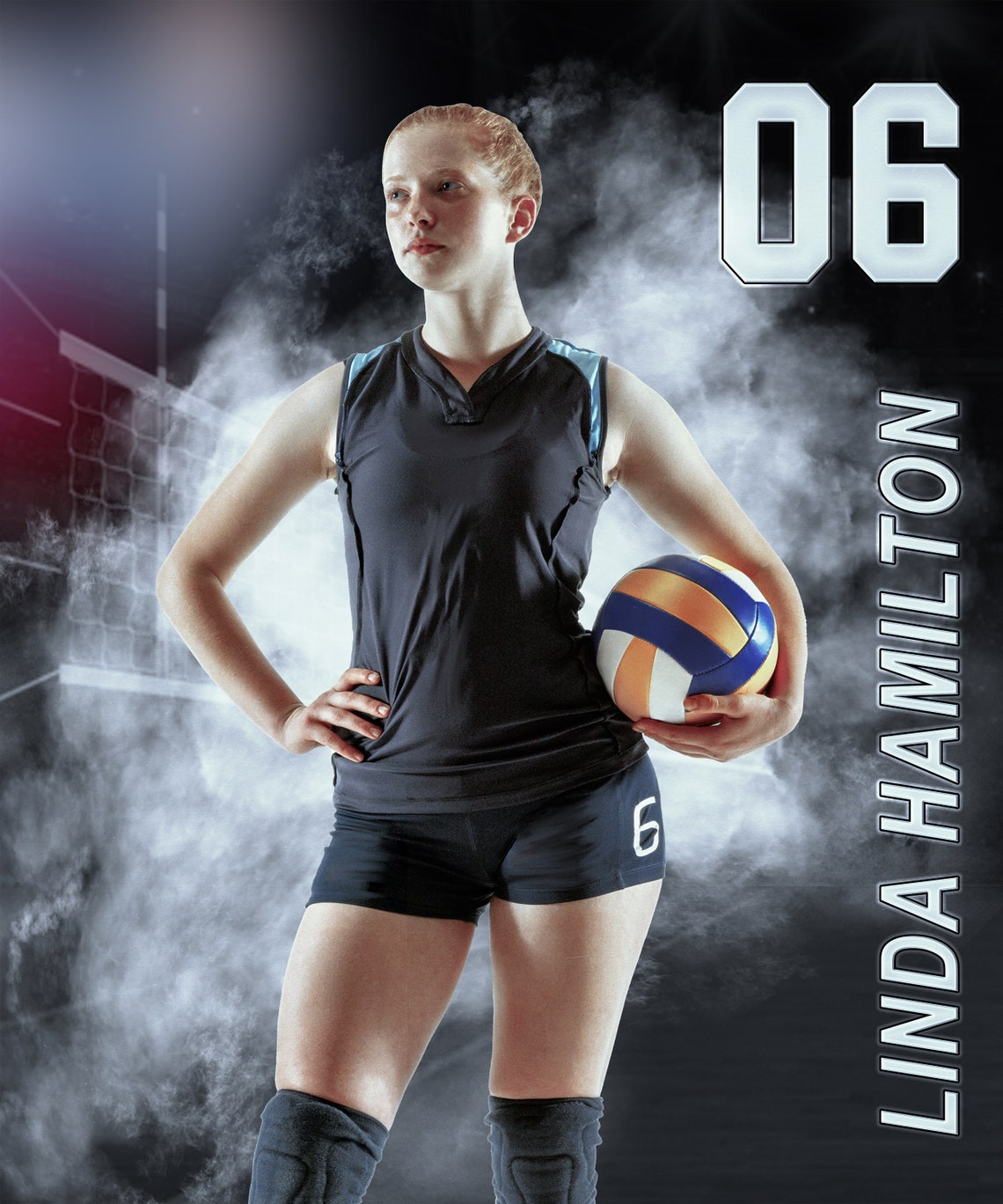 Sports Poster Template Volleyball Digital Backdrop Volleyball ...