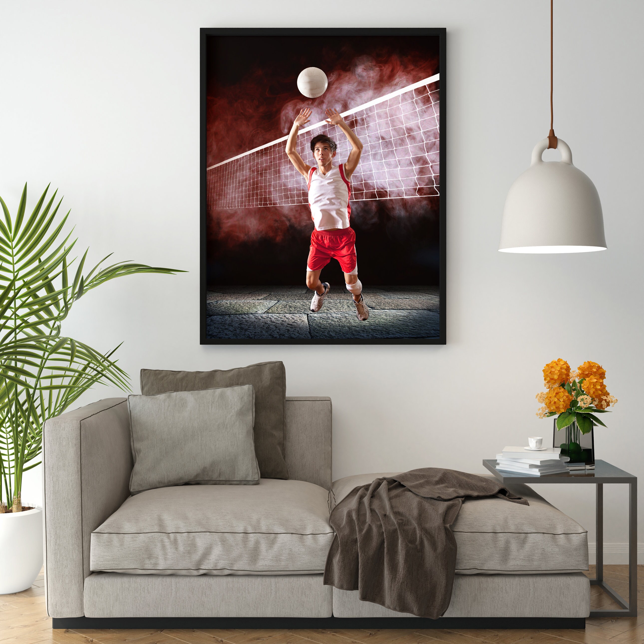 Volleyball Poster Template: Customizable Sports Photo Backdrop (PSD ...