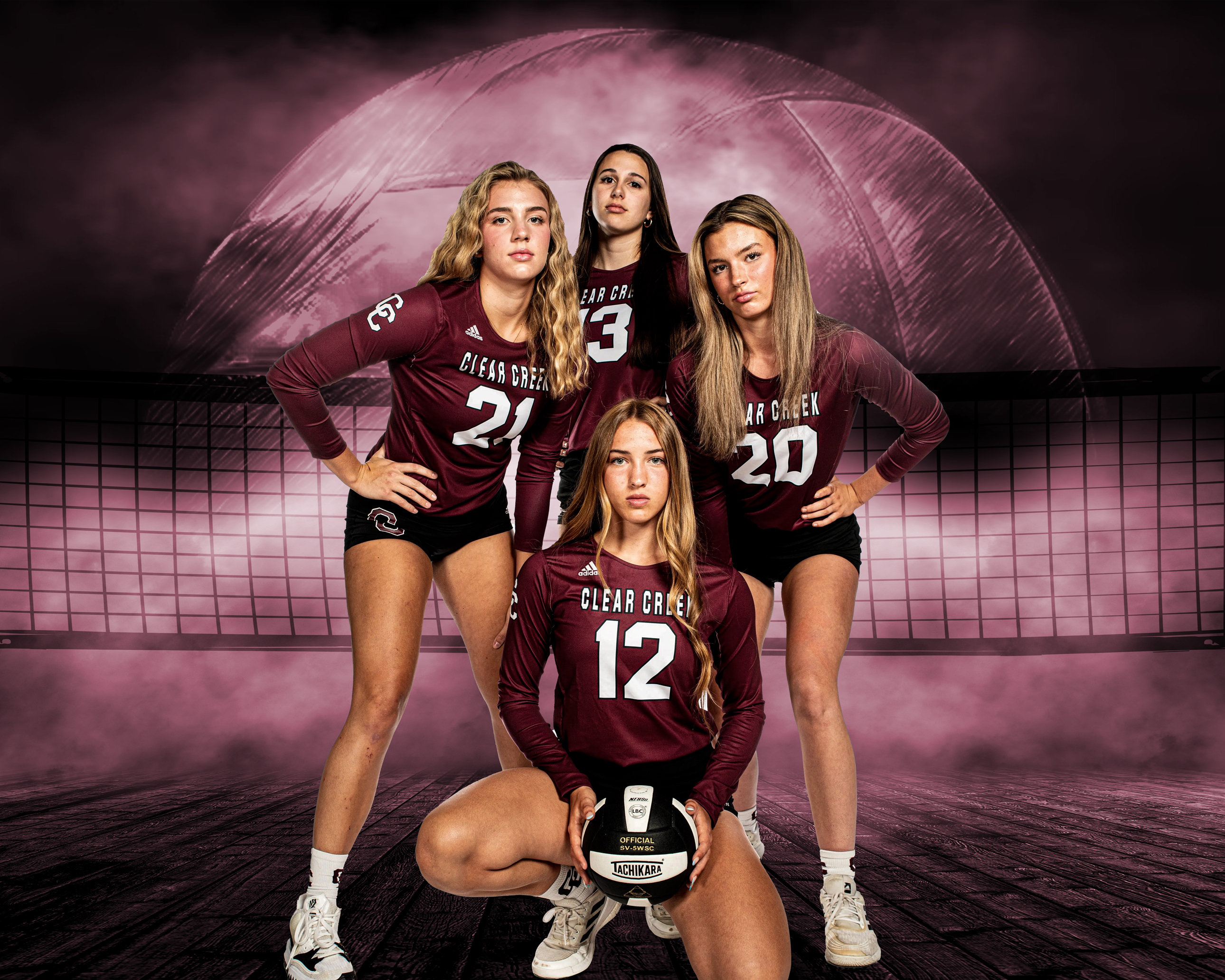 Sports Poster Template | Volleyball Digital Backdrop | Volleyball ...