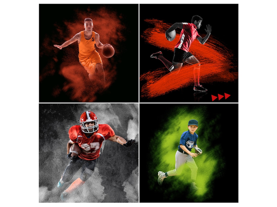 Sports Background Template - Smoke Backgrounds, Dust Particles, Sports ...