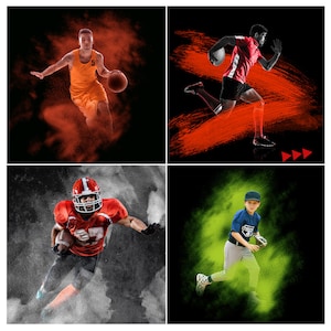 Sports Background Template - Smoke Backgrounds, Dust Particles, Sports ...