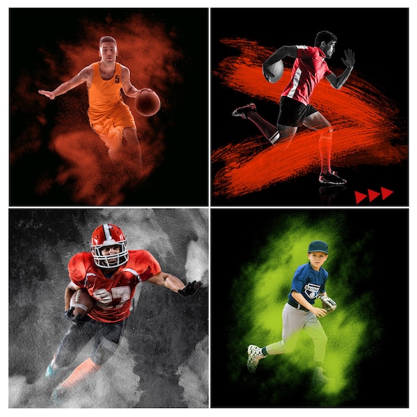 Sports Background Template Smoke Backgrounds Dust - Etsy