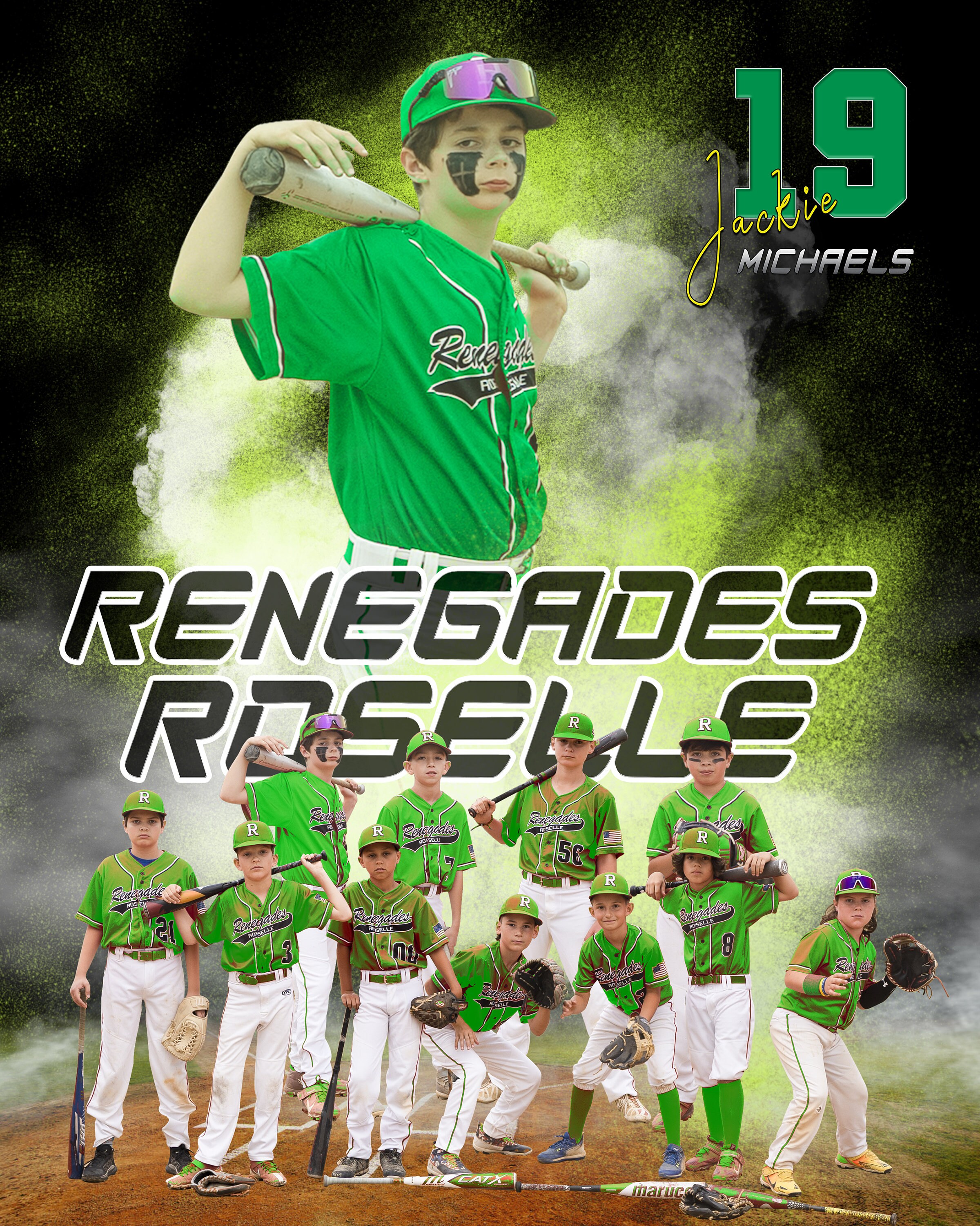 Sports Poster Template | Baseball Digital Background | Baseball ...