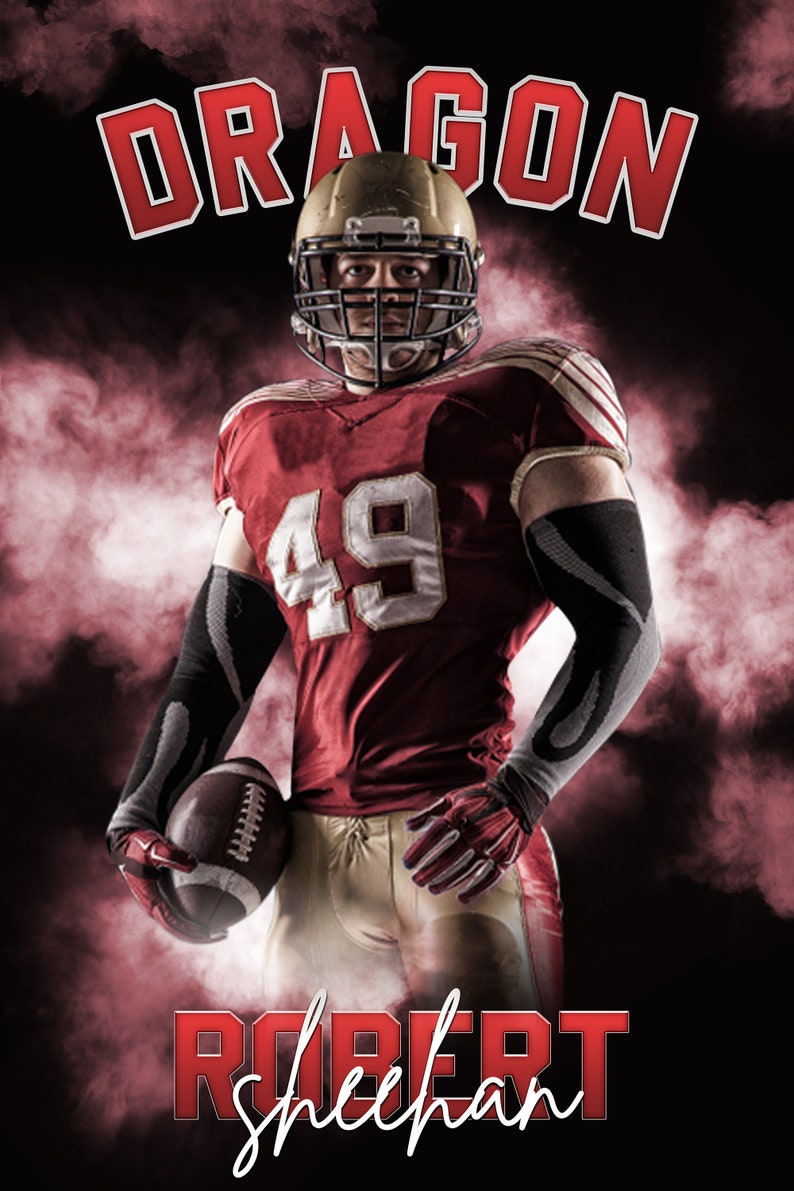 Sports Poster Template - Rugby Digital Background - Football Backdrop ...