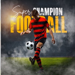 Sports Poster Template | Football Digital Background | Football ...