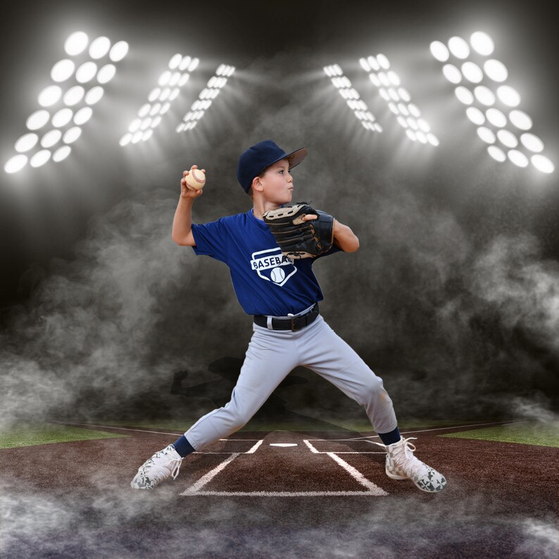 Baseball Poster Template: Digital Sports Photo Backdrop (digital ...