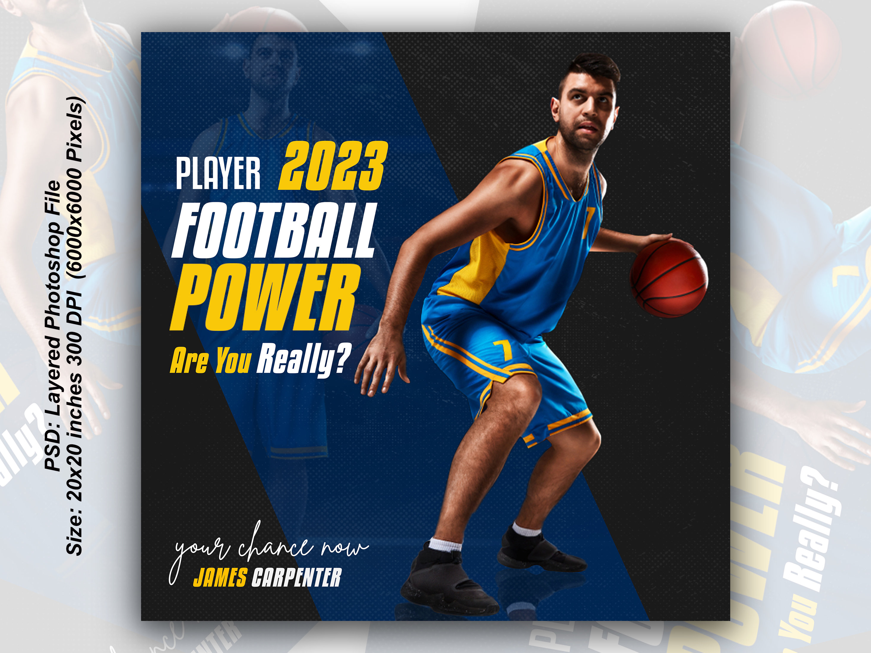 Sports Poster Template Keep Your Sports Memories, Digital Backdrop ...
