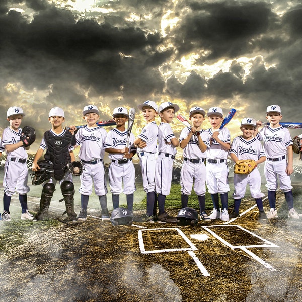 Baseball Photo Background Template - Etsy