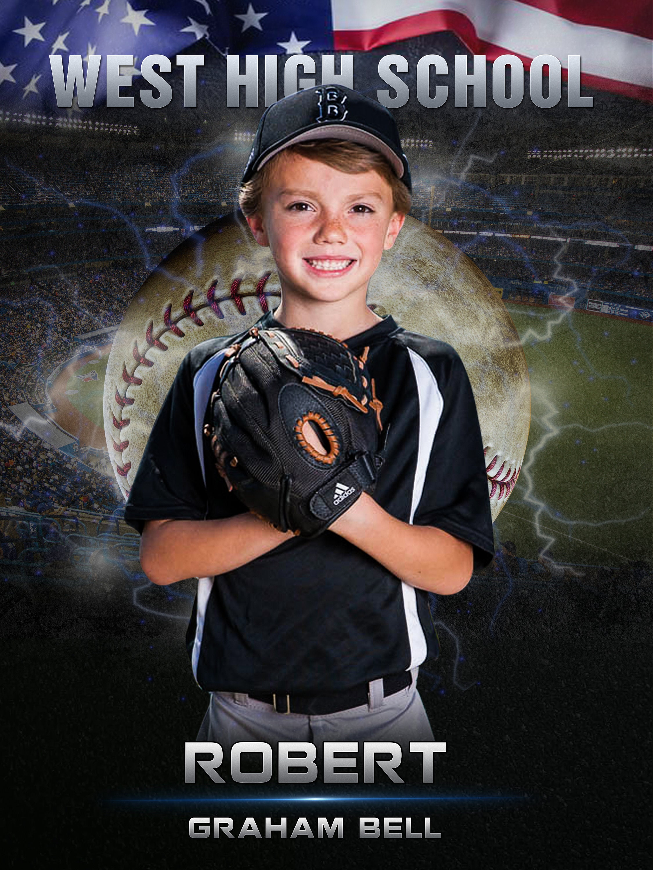 Sports Poster Template - Keep Your Baseball Memories, Photoshop Collage ...